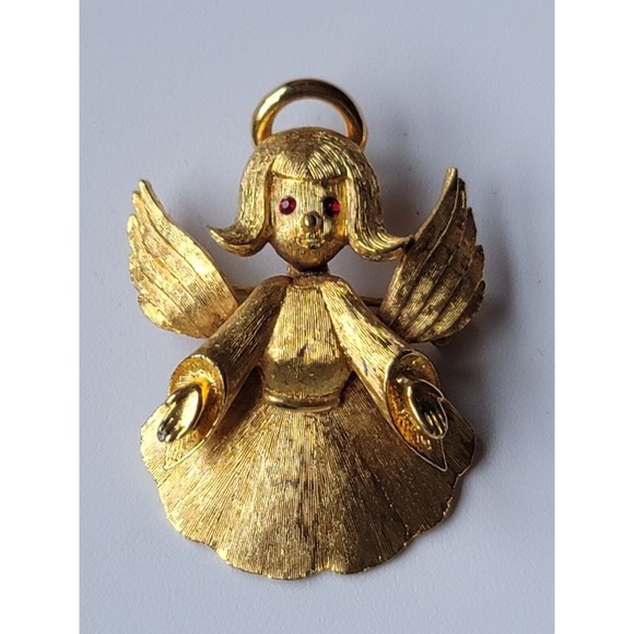 Jonette | Jewelry | Estate Vintage 96s J J Angel Pin With Red ...